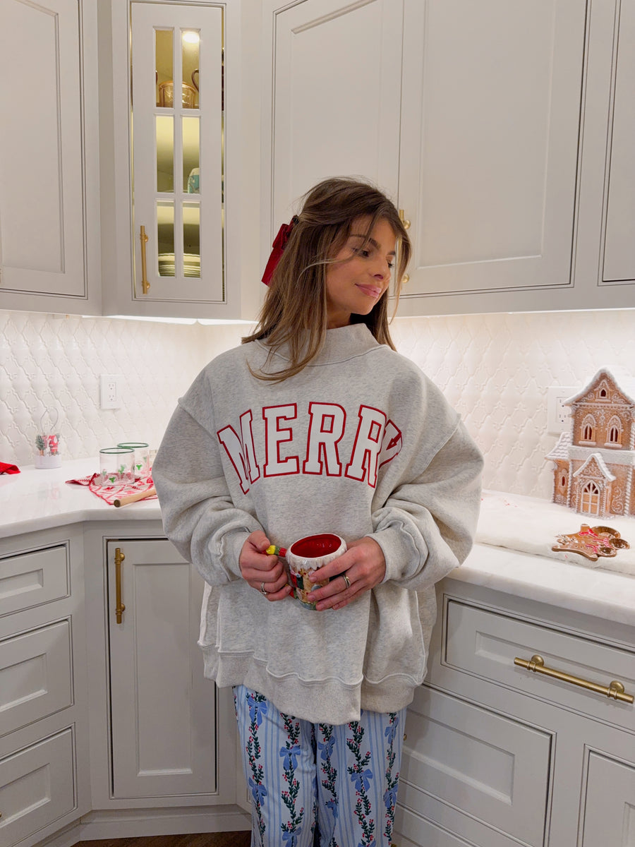 Merry Mockneck Sweatshirt - Grey – AVE+LIV